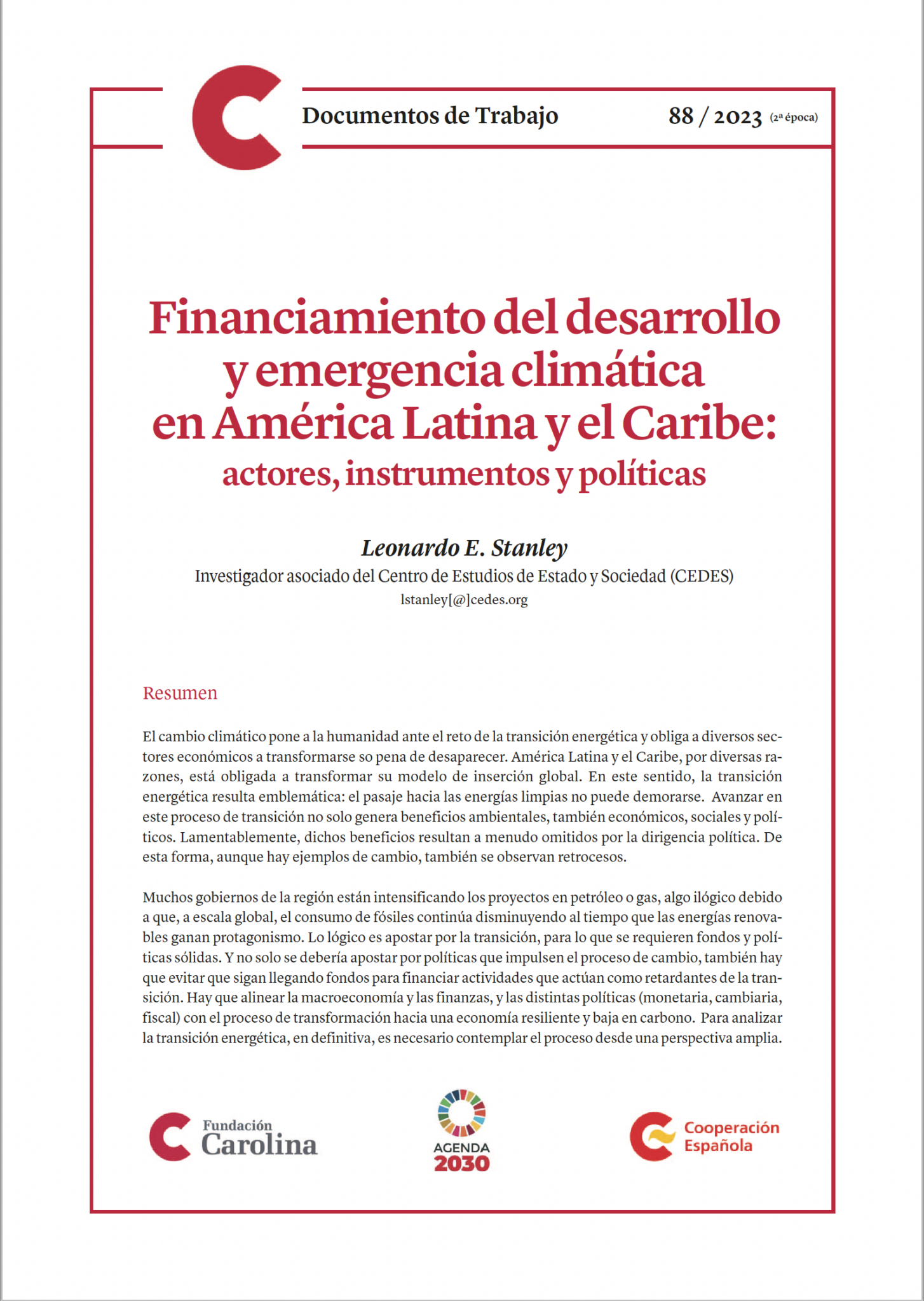 La Coherencia de Políticas para el Desarrollo Sostenible: un elemento ...